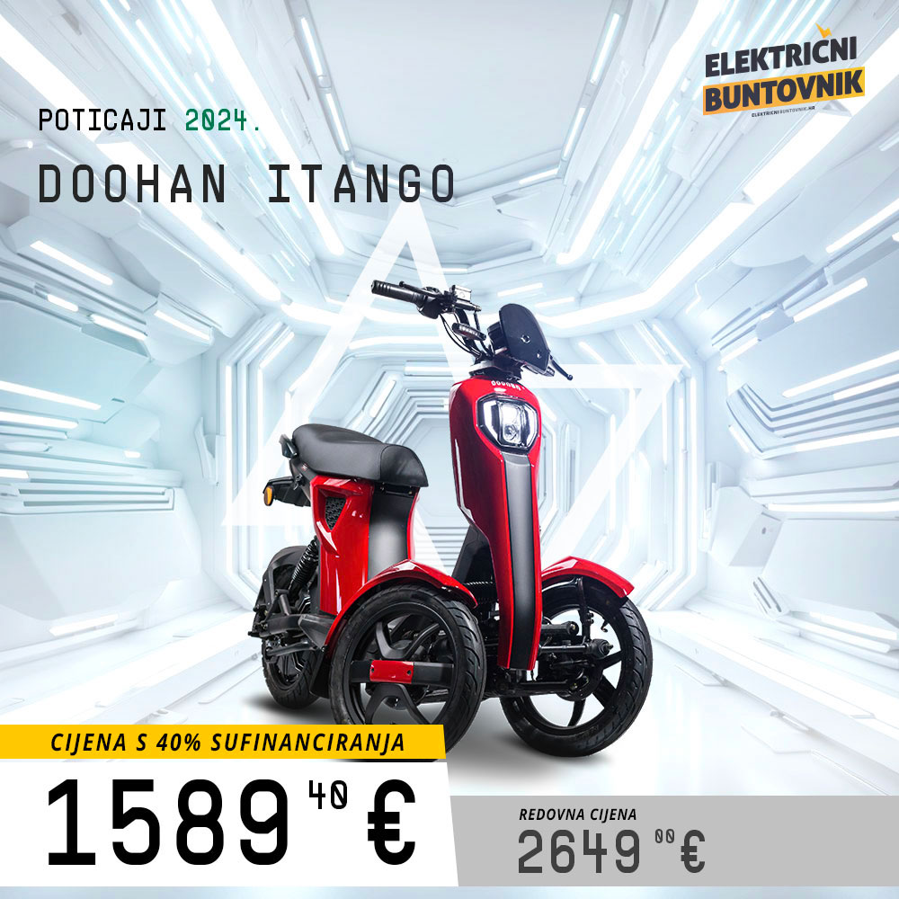Doohan iTango 1200W 45 km/h | Električni Buntovnik